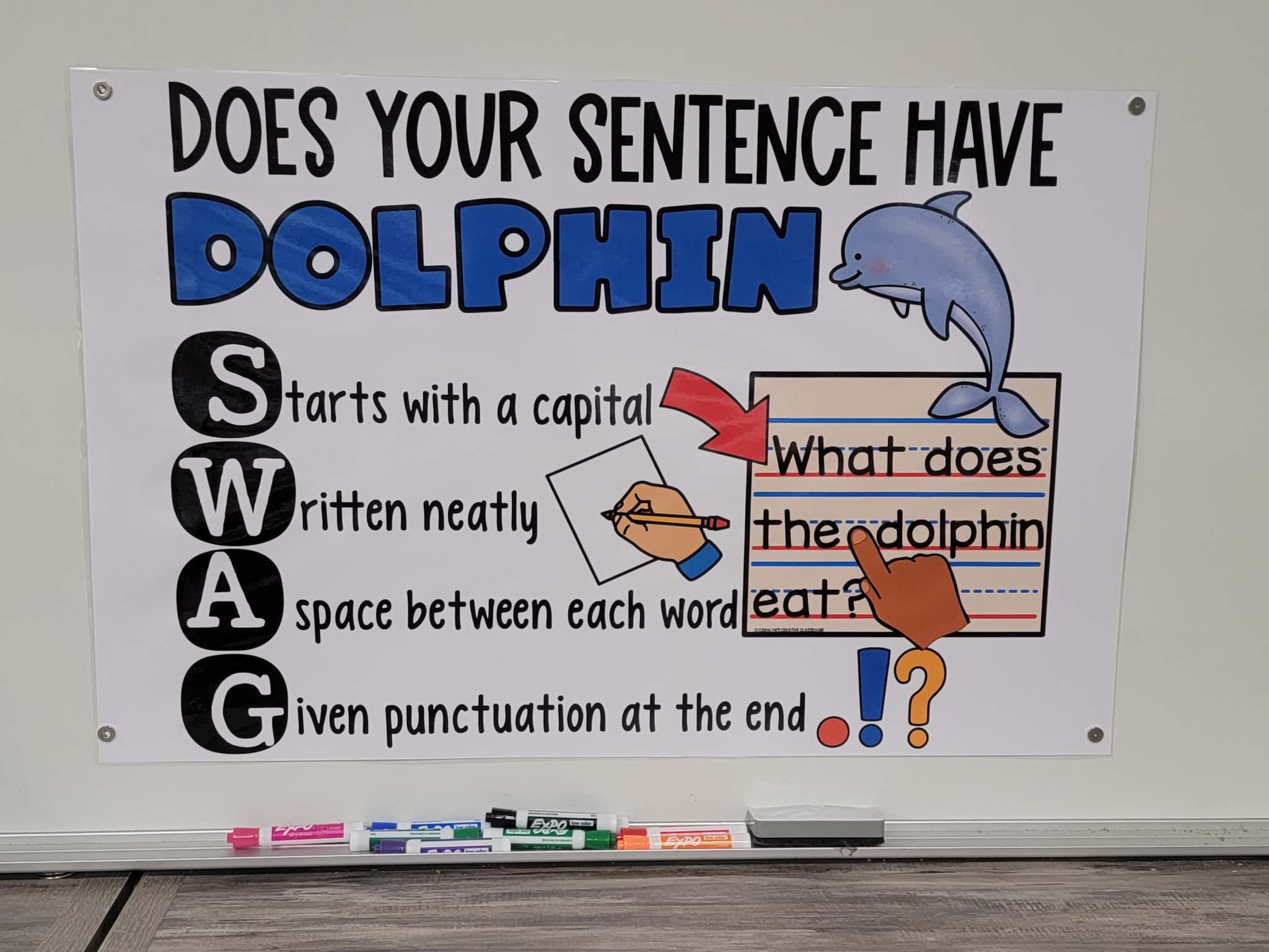 Does your Sentence have Dolphin Swag? Anchor Chart [Hard Good]