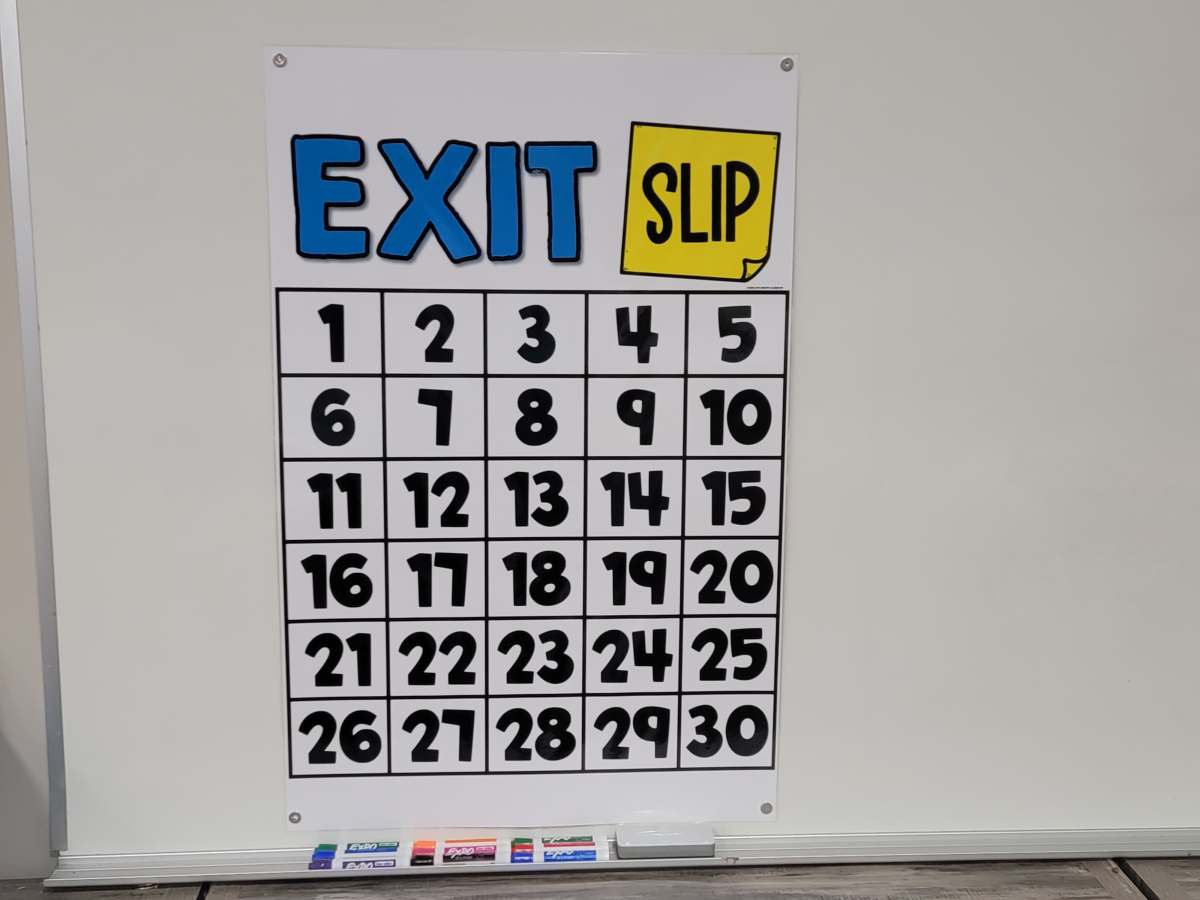 Exit Slips Anchor Chart [Hard Good] – Set 1