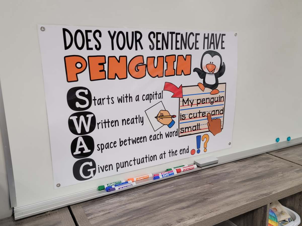 Does your Sentence have Penguin Swag? Anchor Chart [Hard Good]