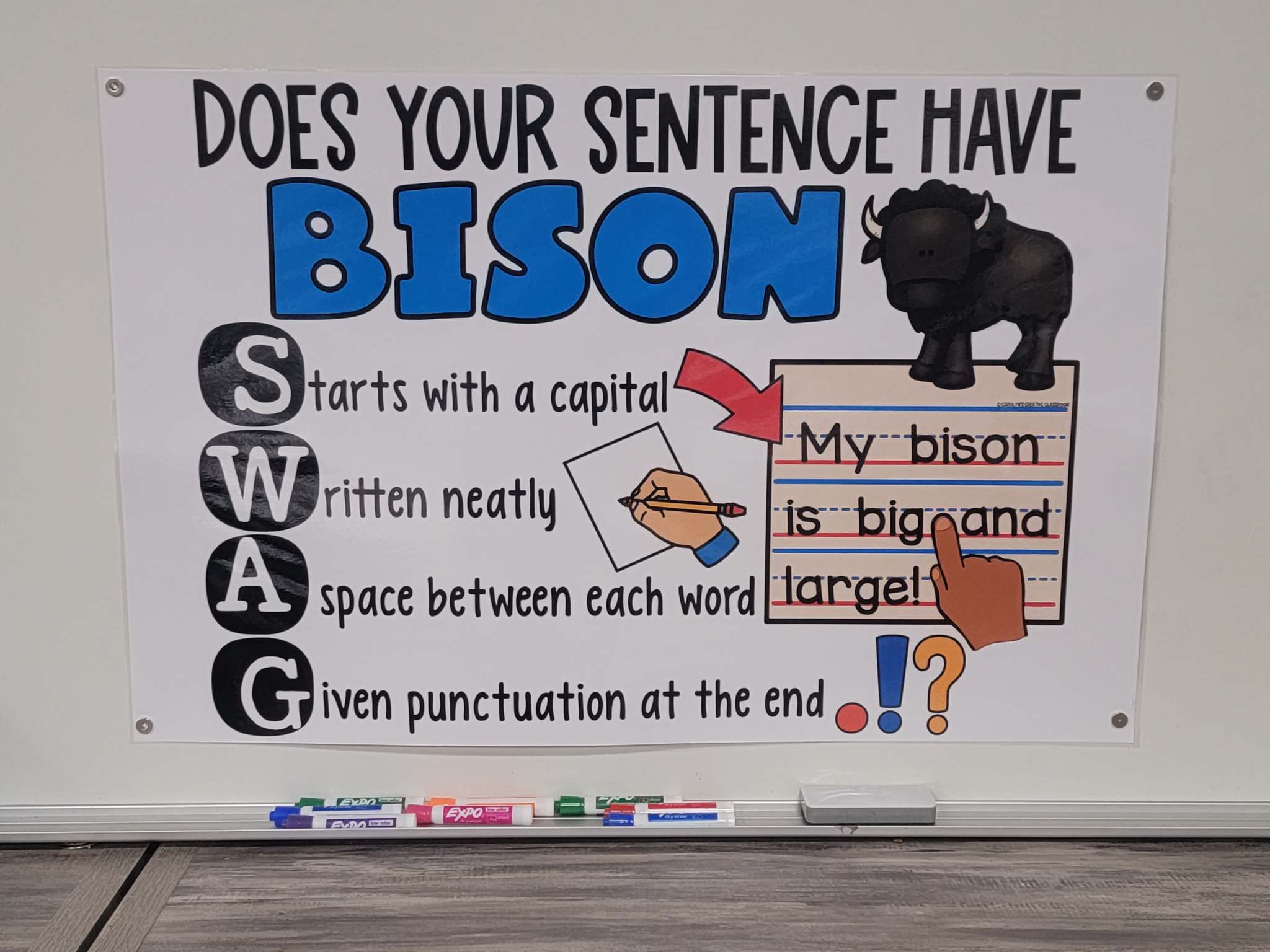 Does your Sentence have Bison Swag? Anchor Chart [Hard Good]