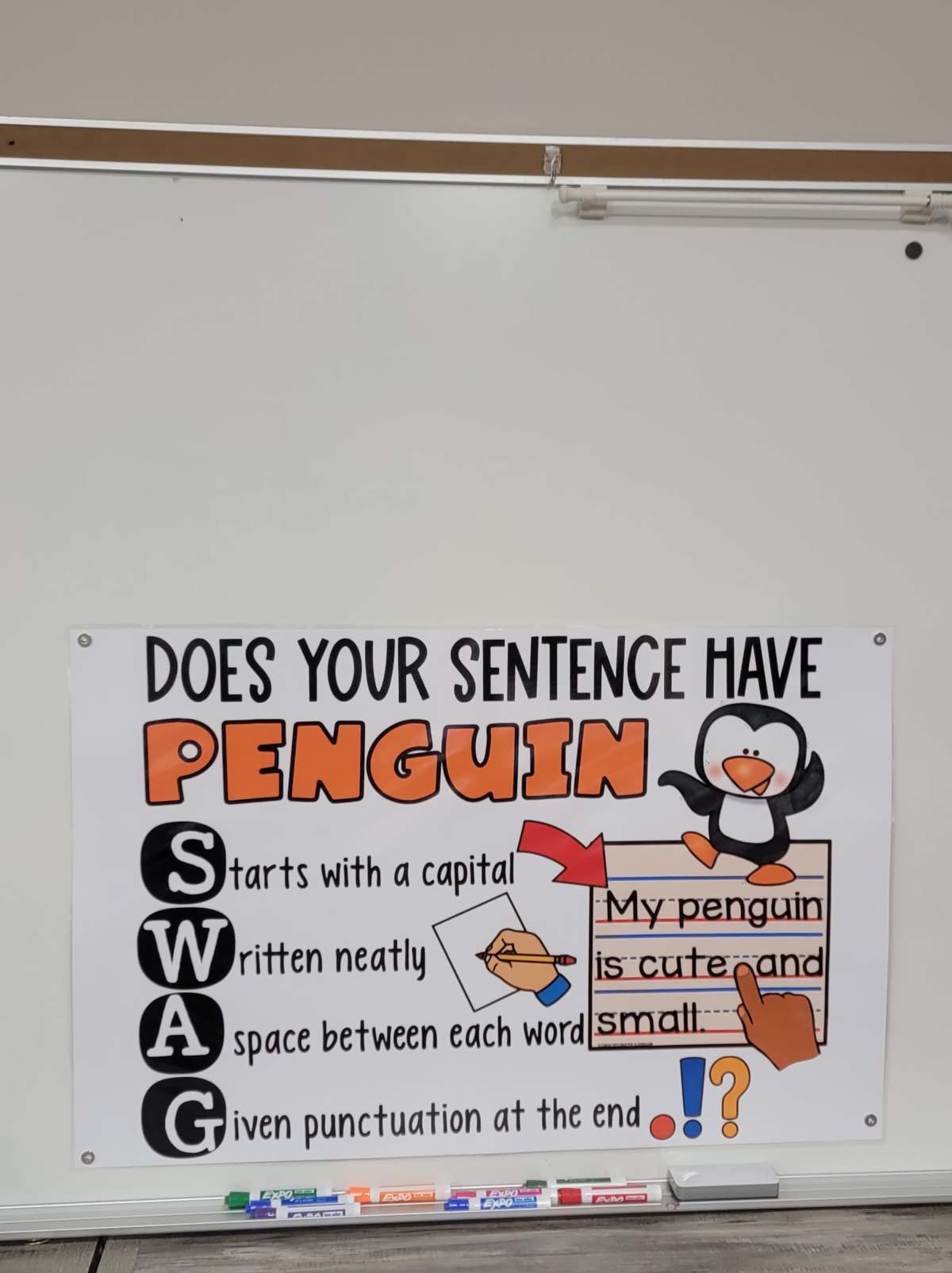 Does your Sentence have Penguin Swag? Anchor Chart [Hard Good]