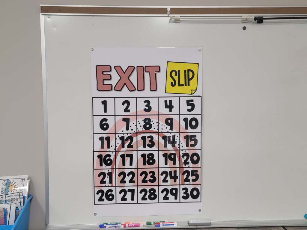Exit Slips Anchor Chart [Hard Good] – Set 2 Boho Rainbow