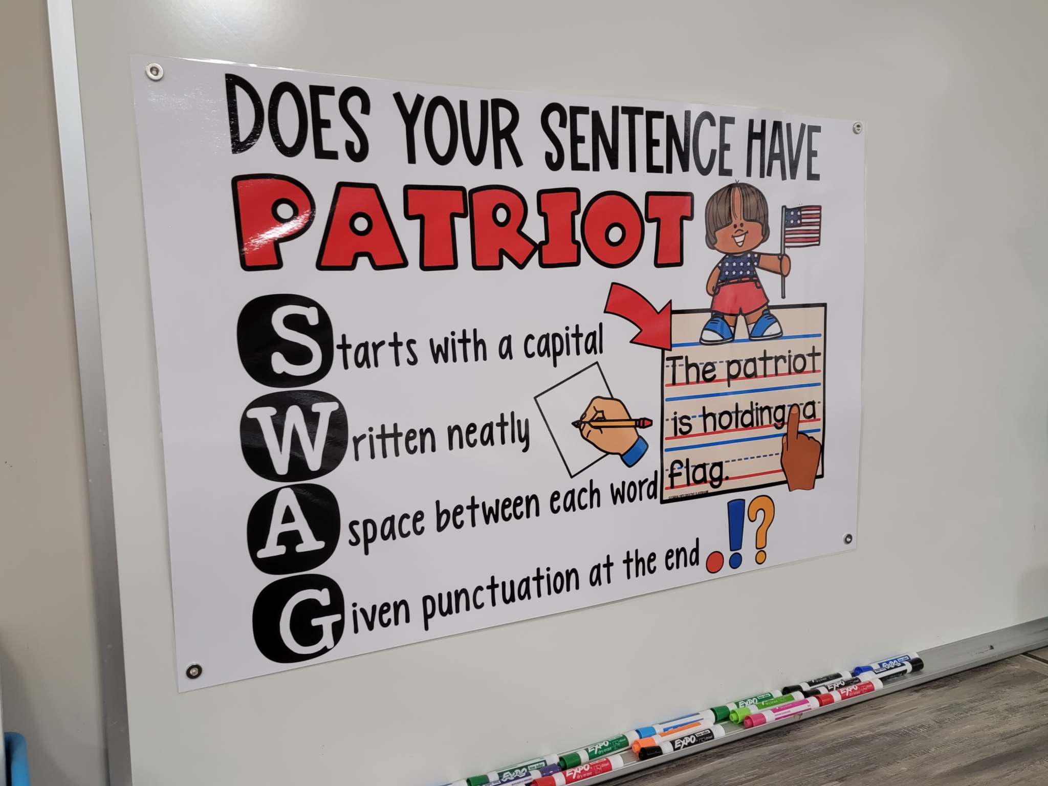 Does your Sentence have Patriot Swag? Anchor Chart [Hard Good] Option# 1