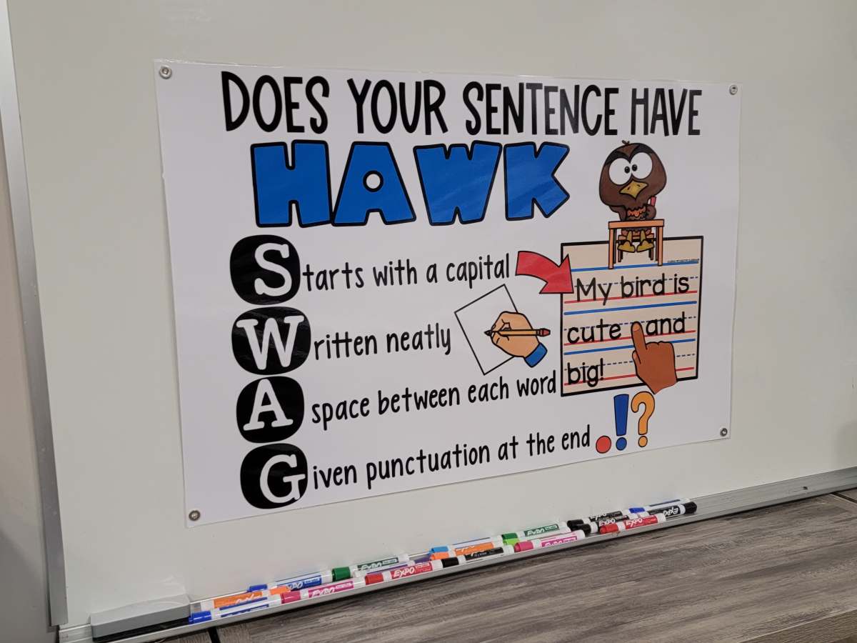 Does your Sentence have Hawk Swag? Anchor Chart [Hard Good] Option# 2