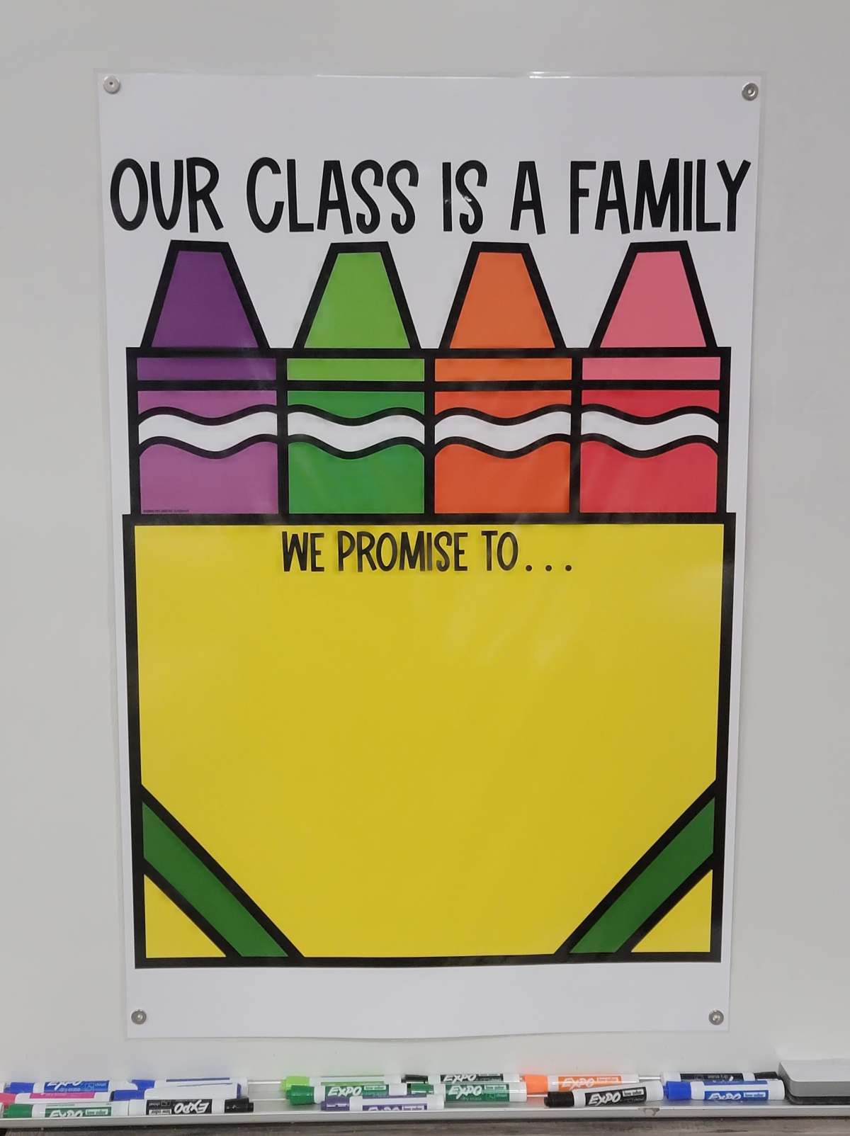 Class Rules and Expectations Anchor Chart [Hard Good] – Crayon Version