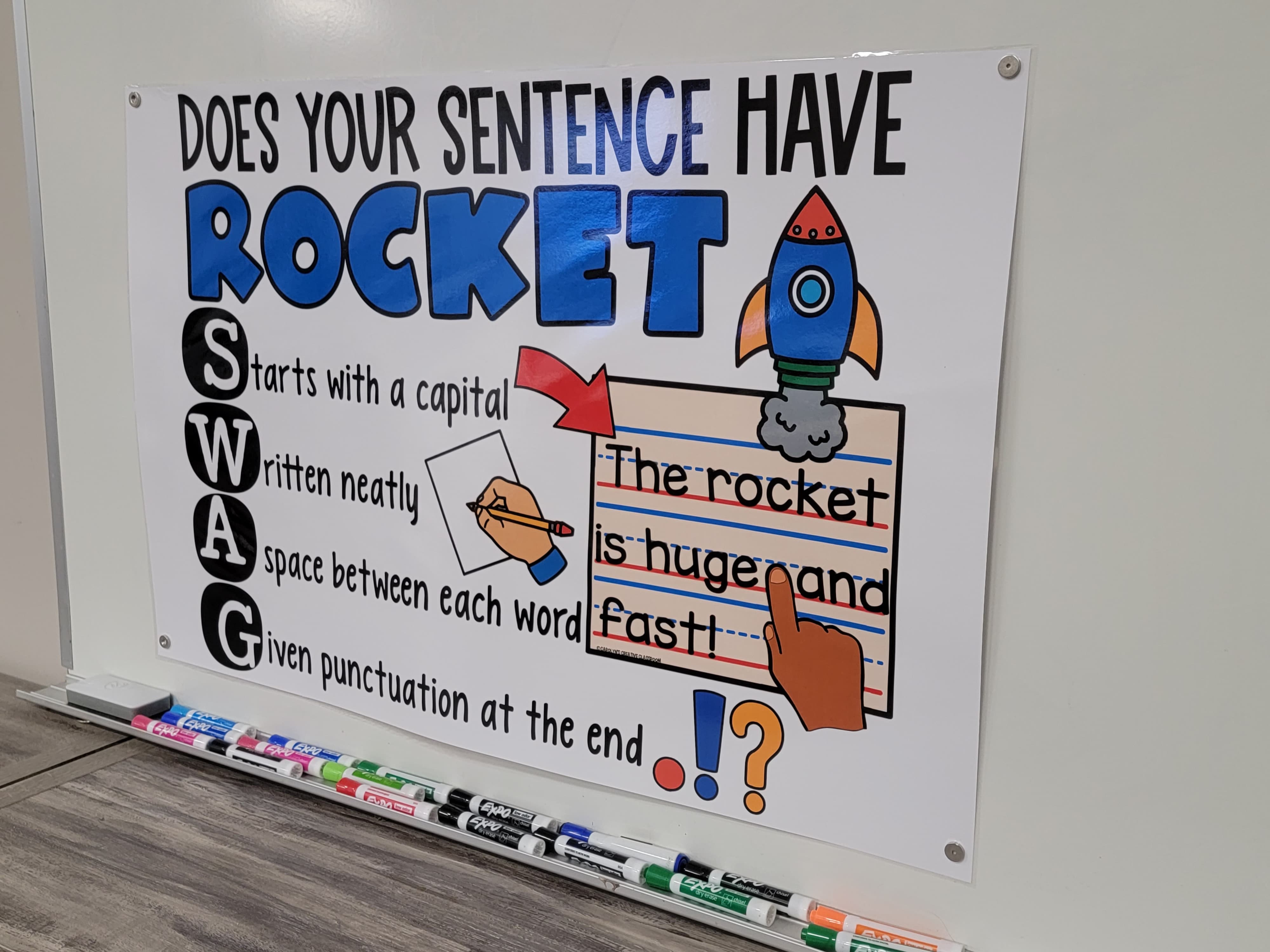 Does your Sentence have Rocket Swag? Anchor Chart [Hard Good] Option# 1