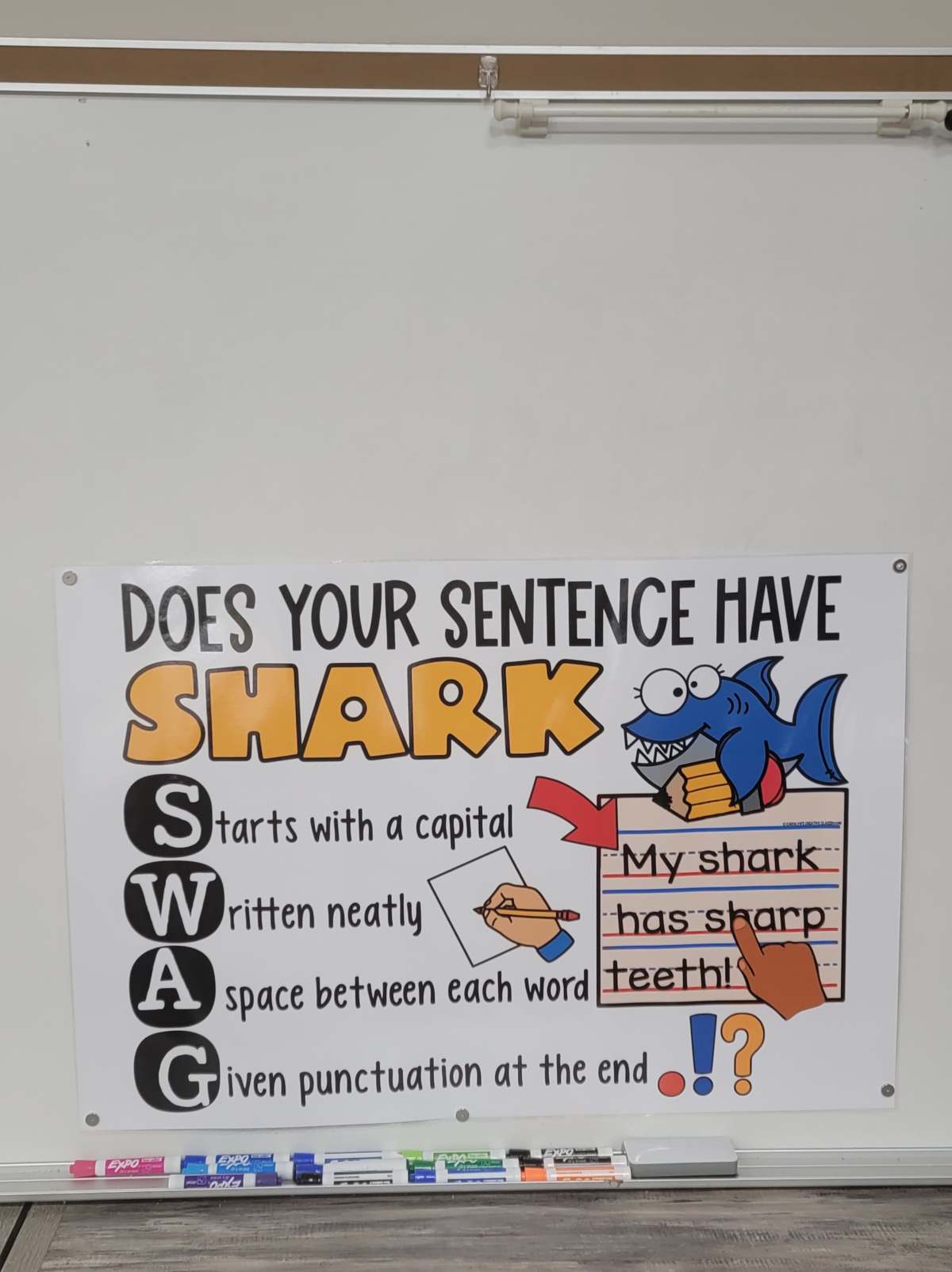 Does your Sentence have Shark Swag? Anchor Chart [Hard Good] Option# 1