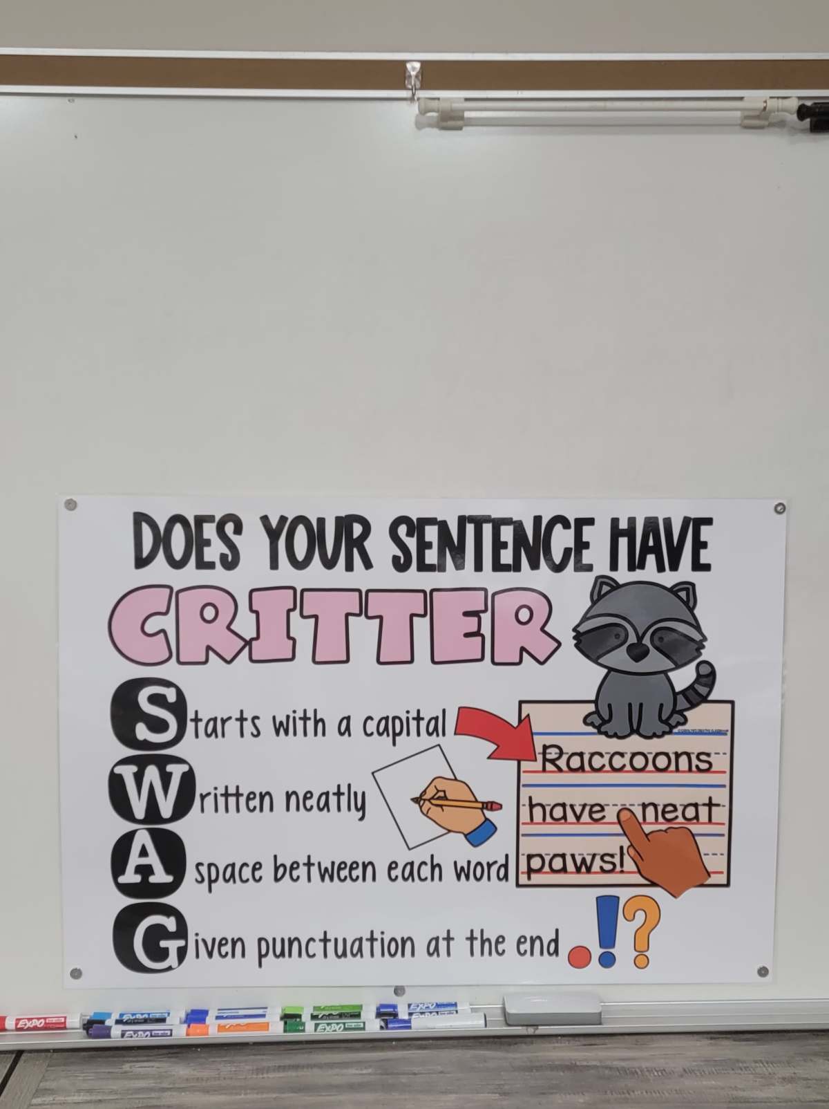 Does your Sentence have Critter Swag? Anchor Chart [Hard Good] Option# 1