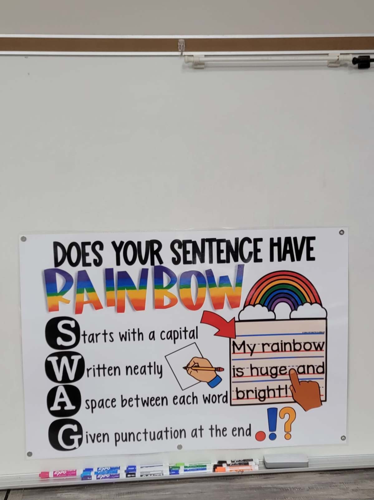 Does your Sentence have Rainbow Swag? Anchor Chart [Hard Good] Option# 3