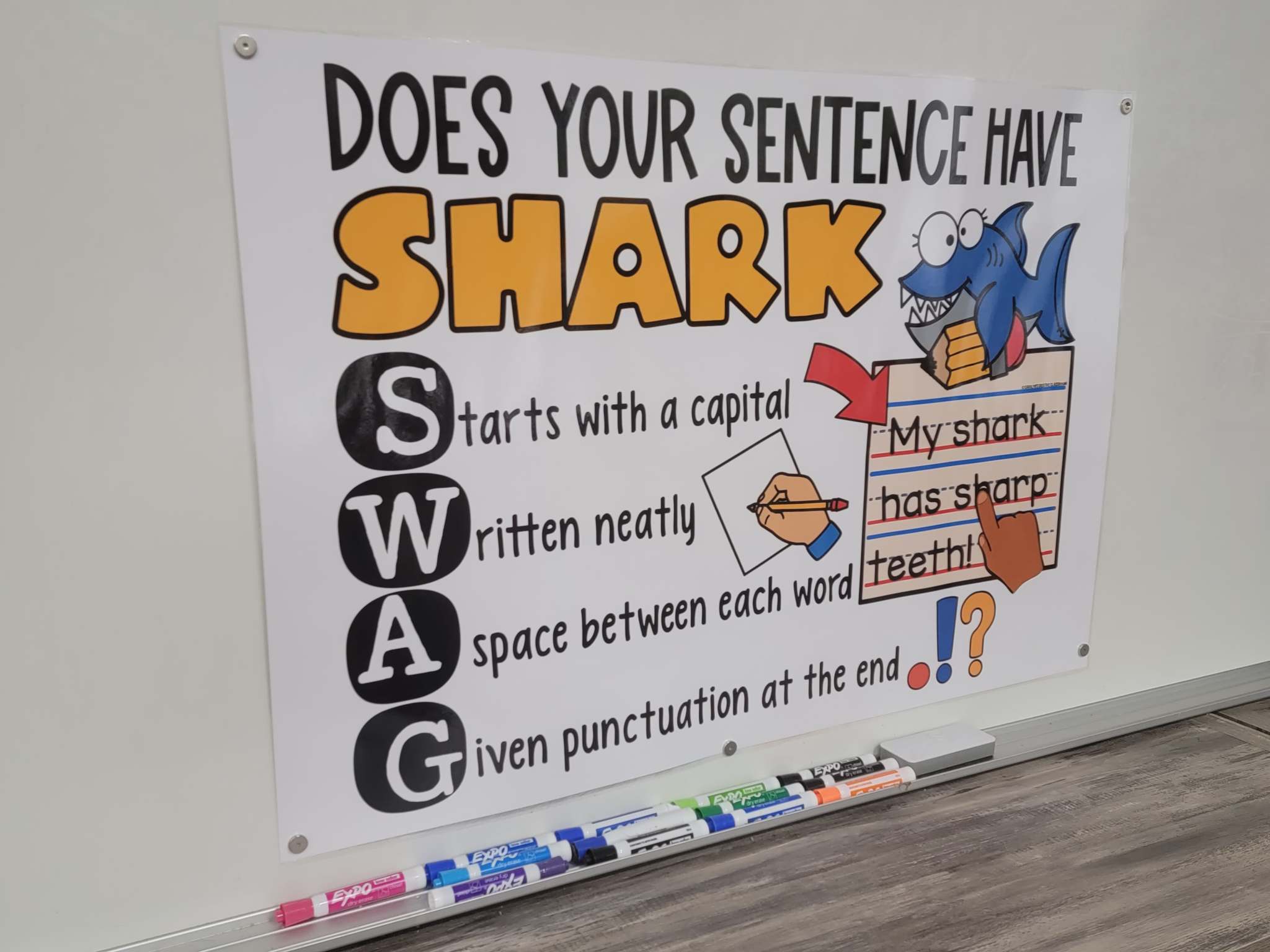 Does your Sentence have Shark Swag? Anchor Chart [Hard Good] Option# 1