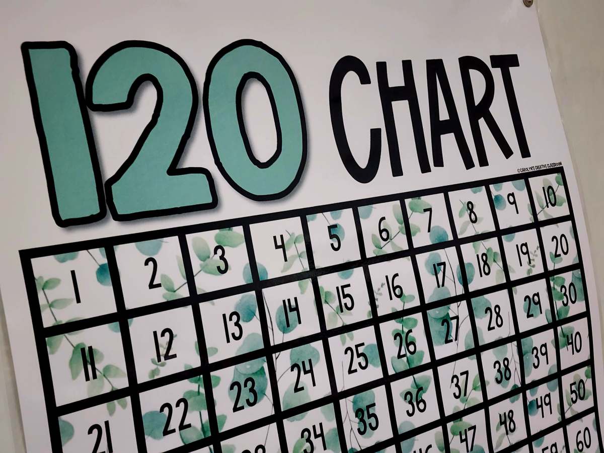 120 Chart – ORIGINAL – Anchor Chart [Hard Good] – Eucalyptus Version