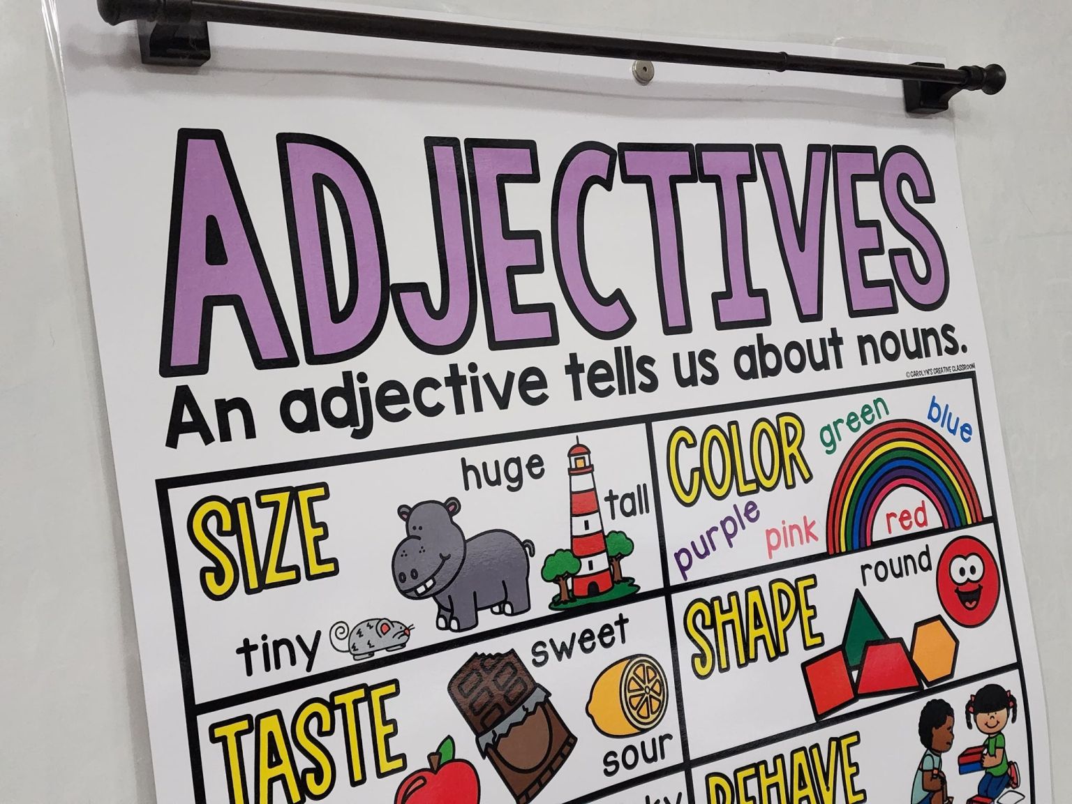 Adjectives Anchor Chart [Hard Good] – Option 1