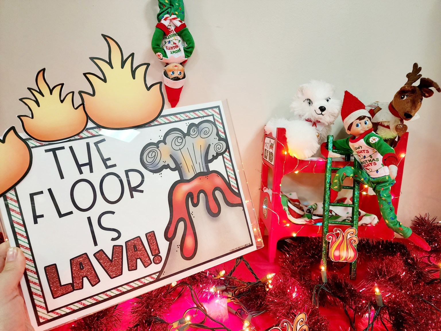 The Floor is Lava Printable Poster FREEBIE – Elf Day 8