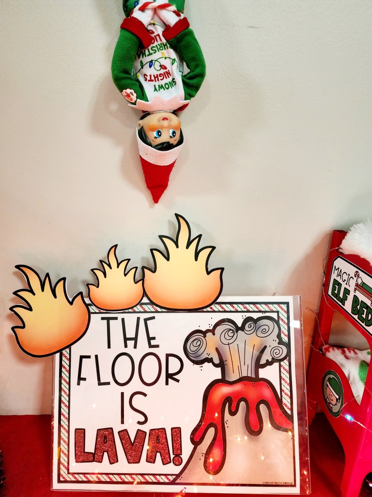 The Floor is Lava Printable Poster FREEBIE – Elf Day 8