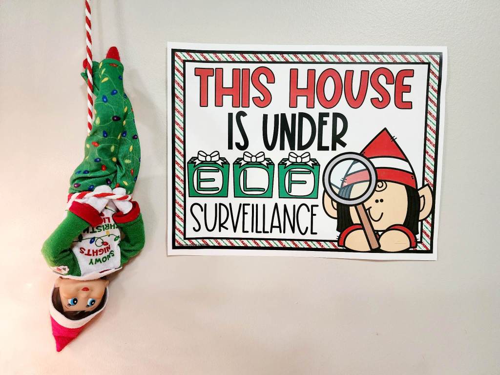 Elf Surveillance Printable Poster FREEBIE – Elf Day 9