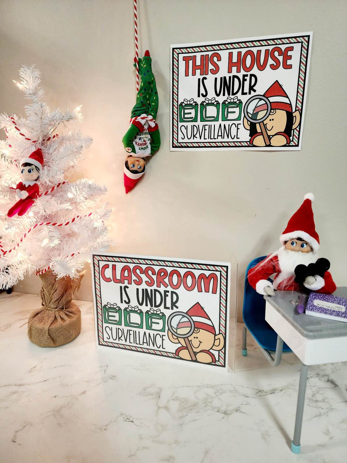 Elf Surveillance Printable Poster FREEBIE – Elf Day 9