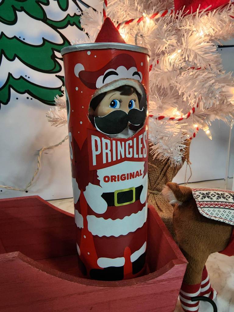 Pringle Bells Printable Poster and Labels FREEBIE – Elf Day 17