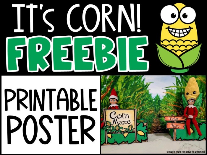 It’s Corn! Elf Printable Poster FREEBIE – Elf Day 13