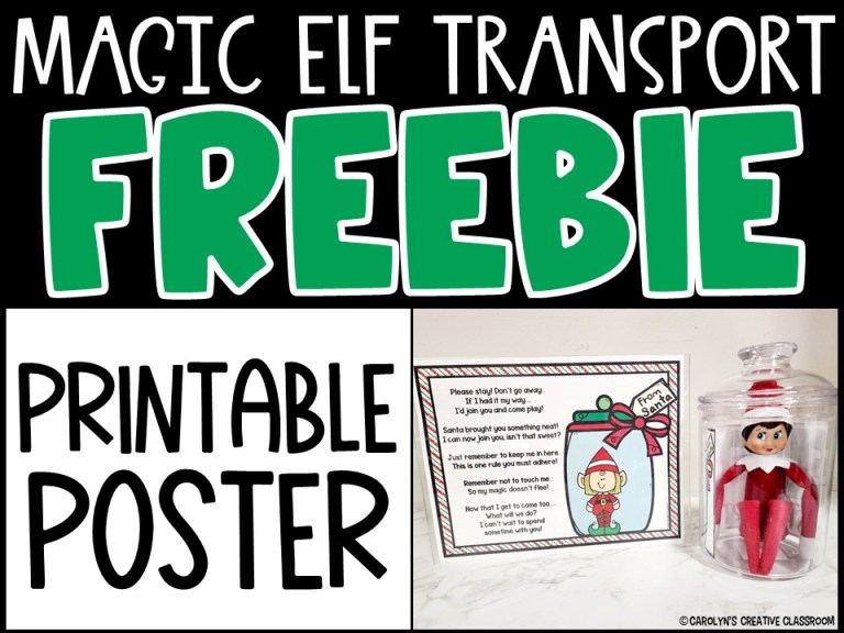 Magic Elf Transport Printable Poster and Labels FREEBIE – Elf Day 16