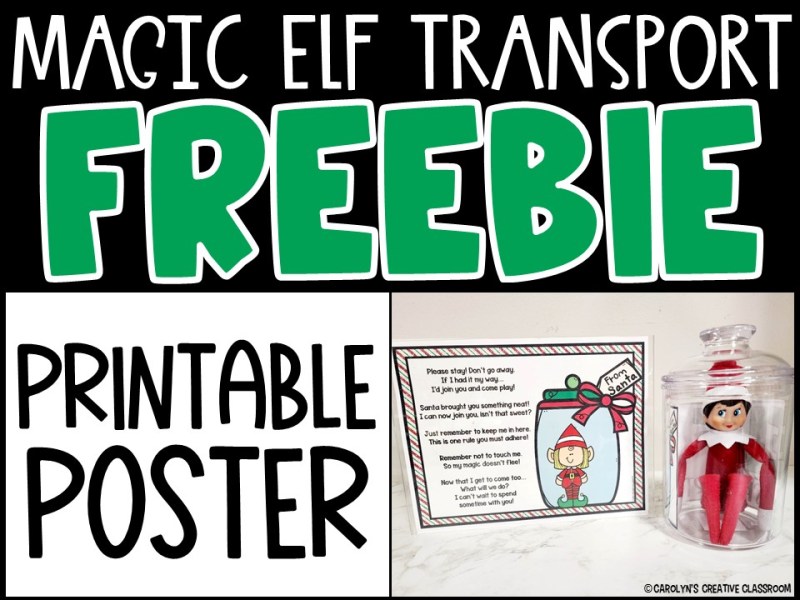 Magic Elf Transport Printable Poster and Labels FREEBIE – Elf Day 16