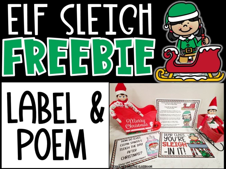 Elf Sleigh Printable FREEBIE – Elf Day 4