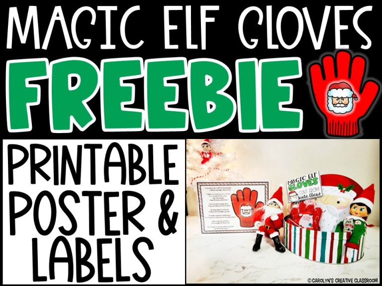 Magic Elf Gloves Printable Poster and Labels FREEBIE – Elf Day 10
