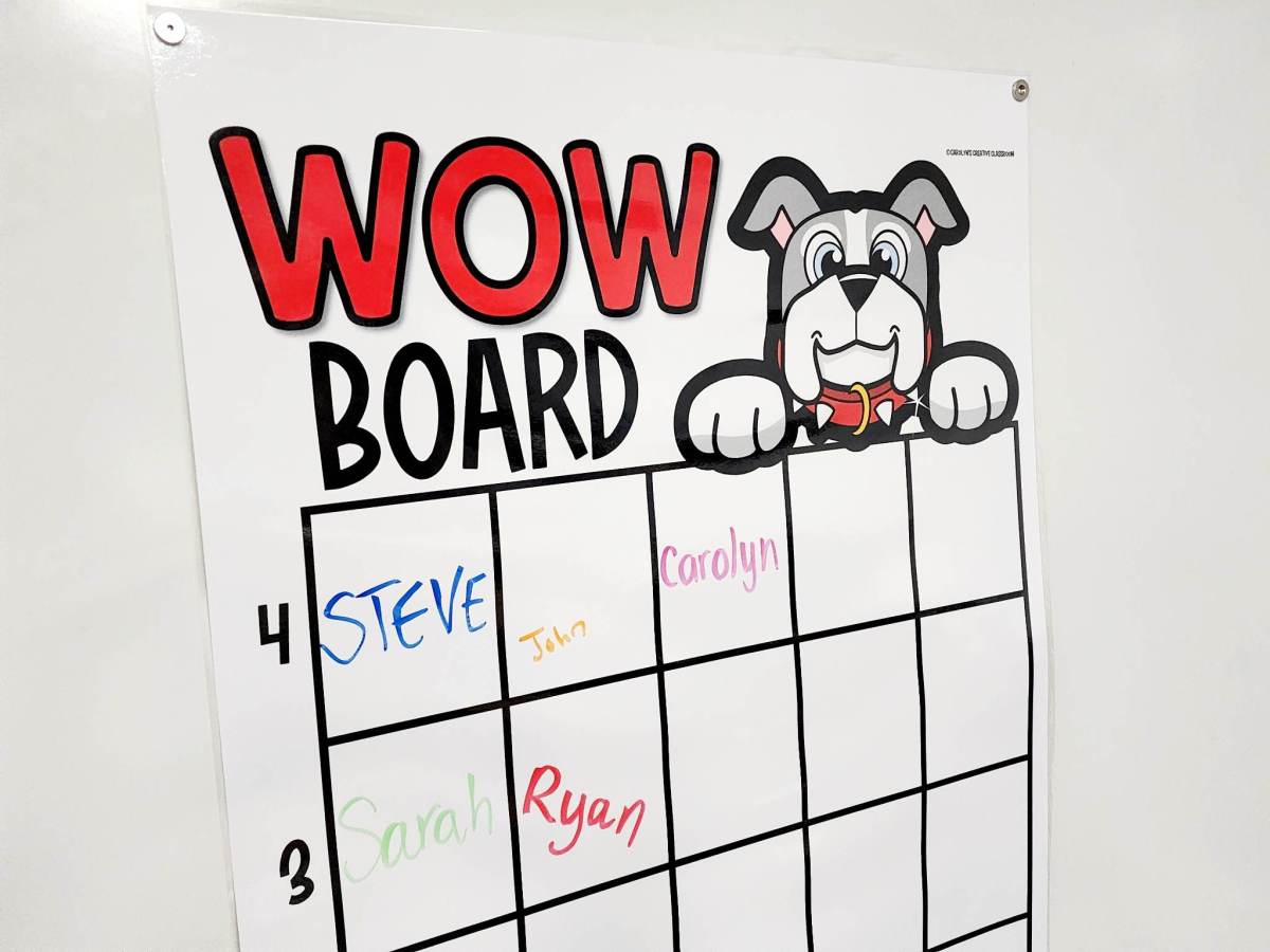 Bulldog WOW Chart Anchor Chart [Hard Good] – Option 1