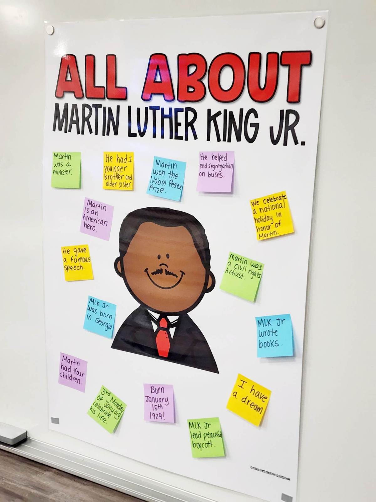 Dr. Martin Luther King Jr. Anchor Chart [Hard Good] – Option 1