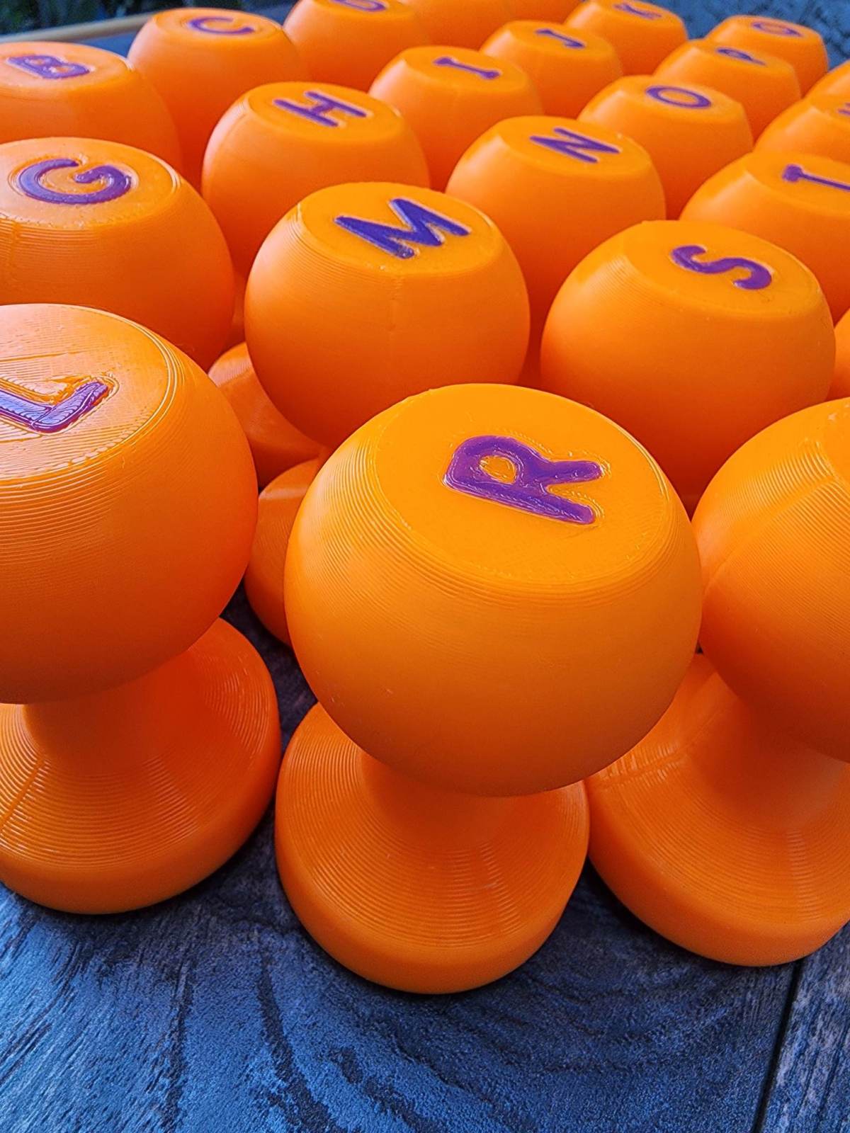 Alphabet Dough Stampers [Hard Good] – UPPERCASE LETTERS (Orange/Purple)