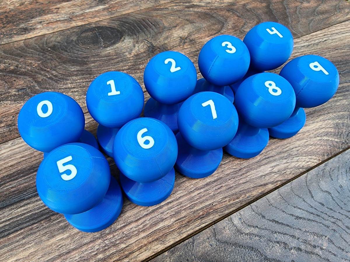 Number Dough Stampers [Hard Good] – Numbers 0-9 (Blue/Sky Blue)