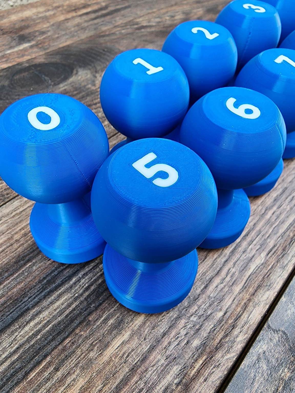 Number Dough Stampers [Hard Good] – Numbers 0-9 (Blue/Sky Blue)