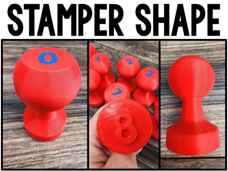 Number Dough Stampers [Hard Good] – Numbers 0-9 (Red/Blue)