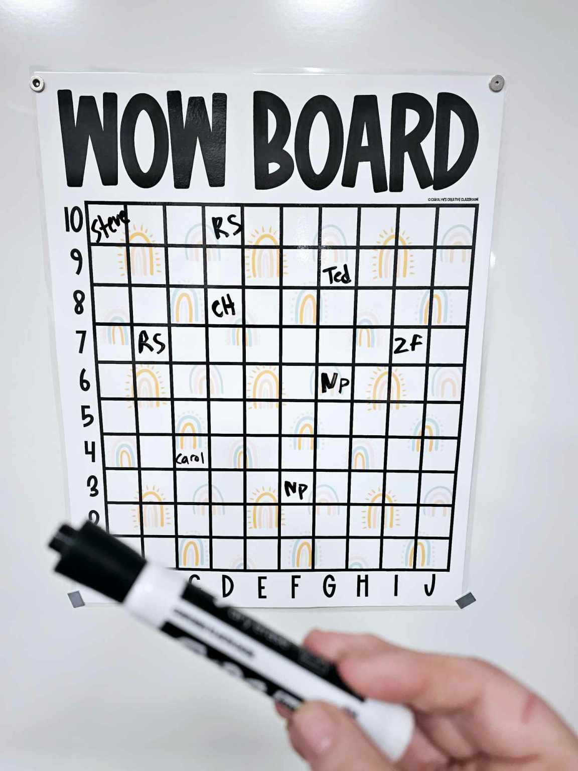 WOW! Board Anchor Chart [Hard Good] – Option #9 BOHO Rainbow