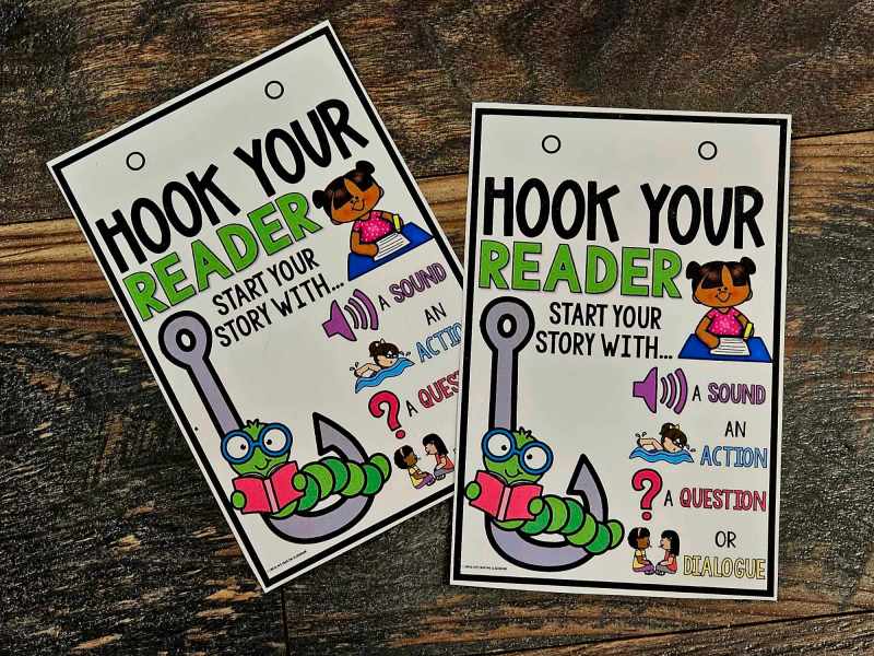 Desktop Anchor Chart: Hook Your Reader [*SOLD INDIVIDUALLY]