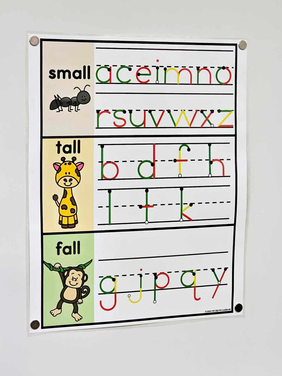 Small Tall Fall Anchor Chart [Hard Good] – (MONKEY) Option #3