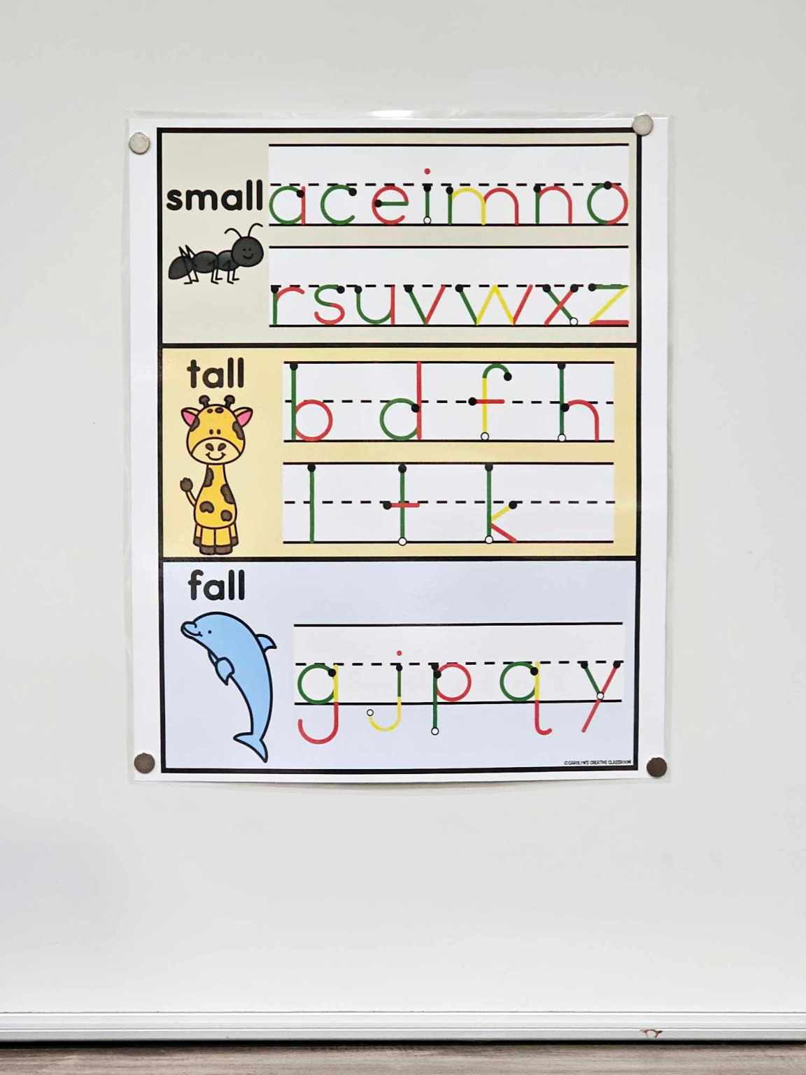 Small Tall Fall Anchor Chart [Hard Good] – [DOLPHIN] Option #1