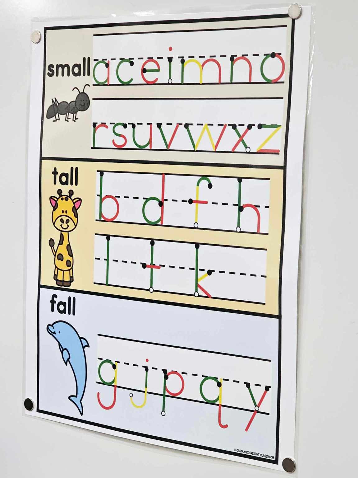 Small Tall Fall Anchor Chart [Hard Good] – [DOLPHIN] Option #1