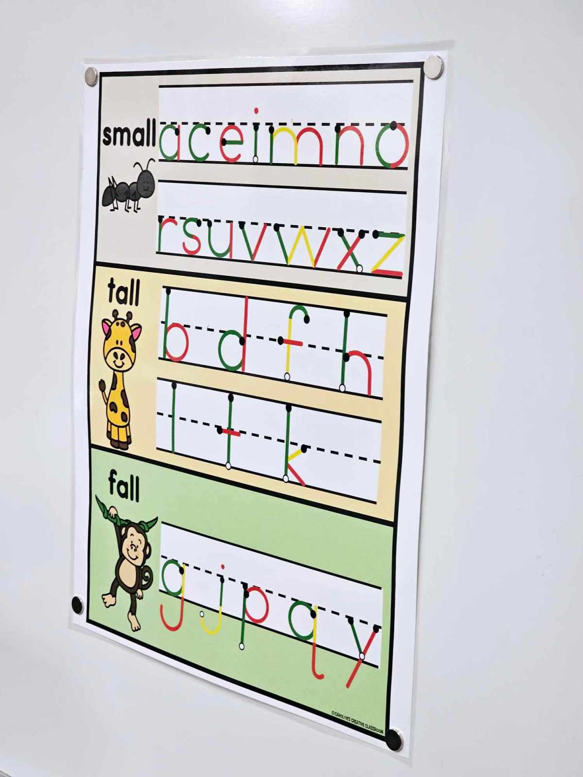 Small Tall Fall Anchor Chart [Hard Good] – (MONKEY) Option #1
