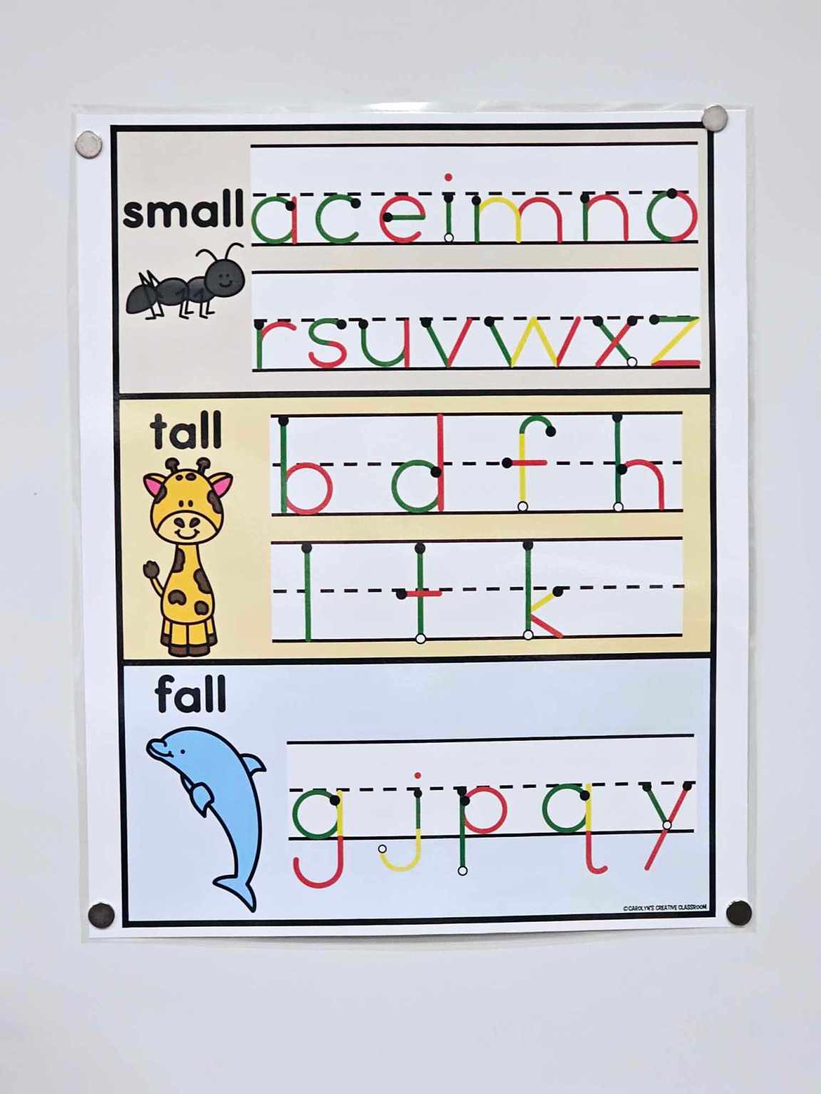 Small Tall Fall Anchor Chart [Hard Good] – [DOLPHIN] Option #1