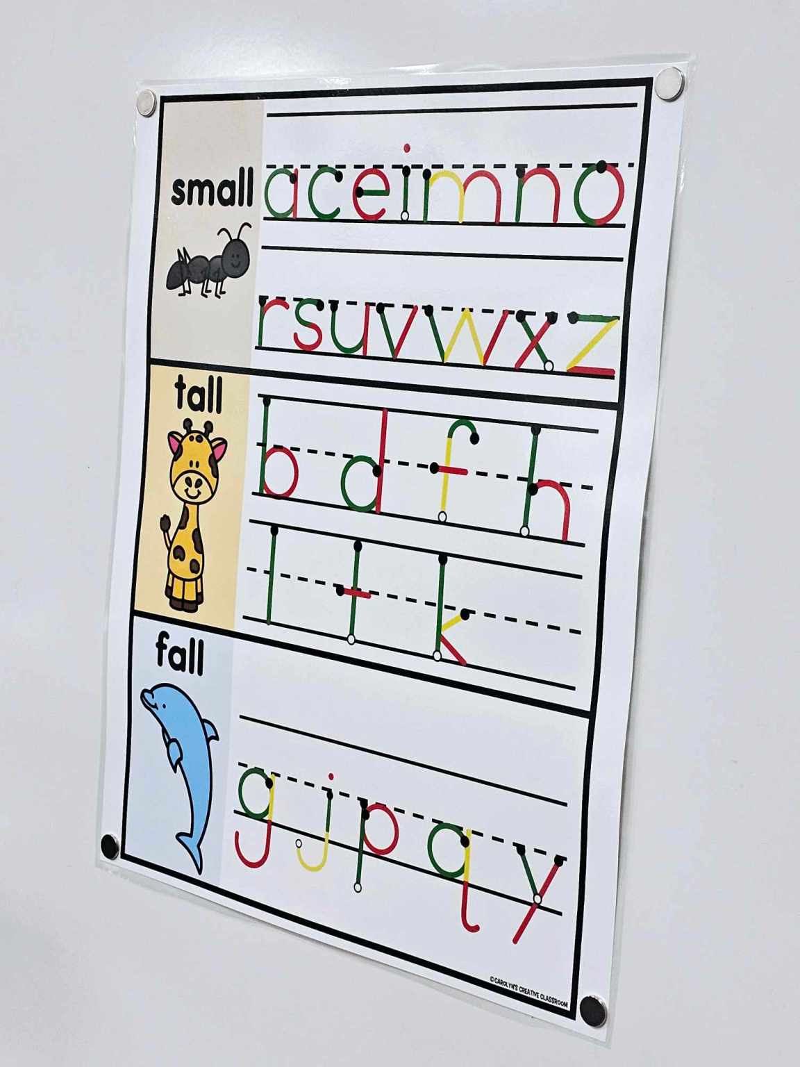 Small Tall Fall Anchor Chart [Hard Good] – (DOLPHIN) Option #3