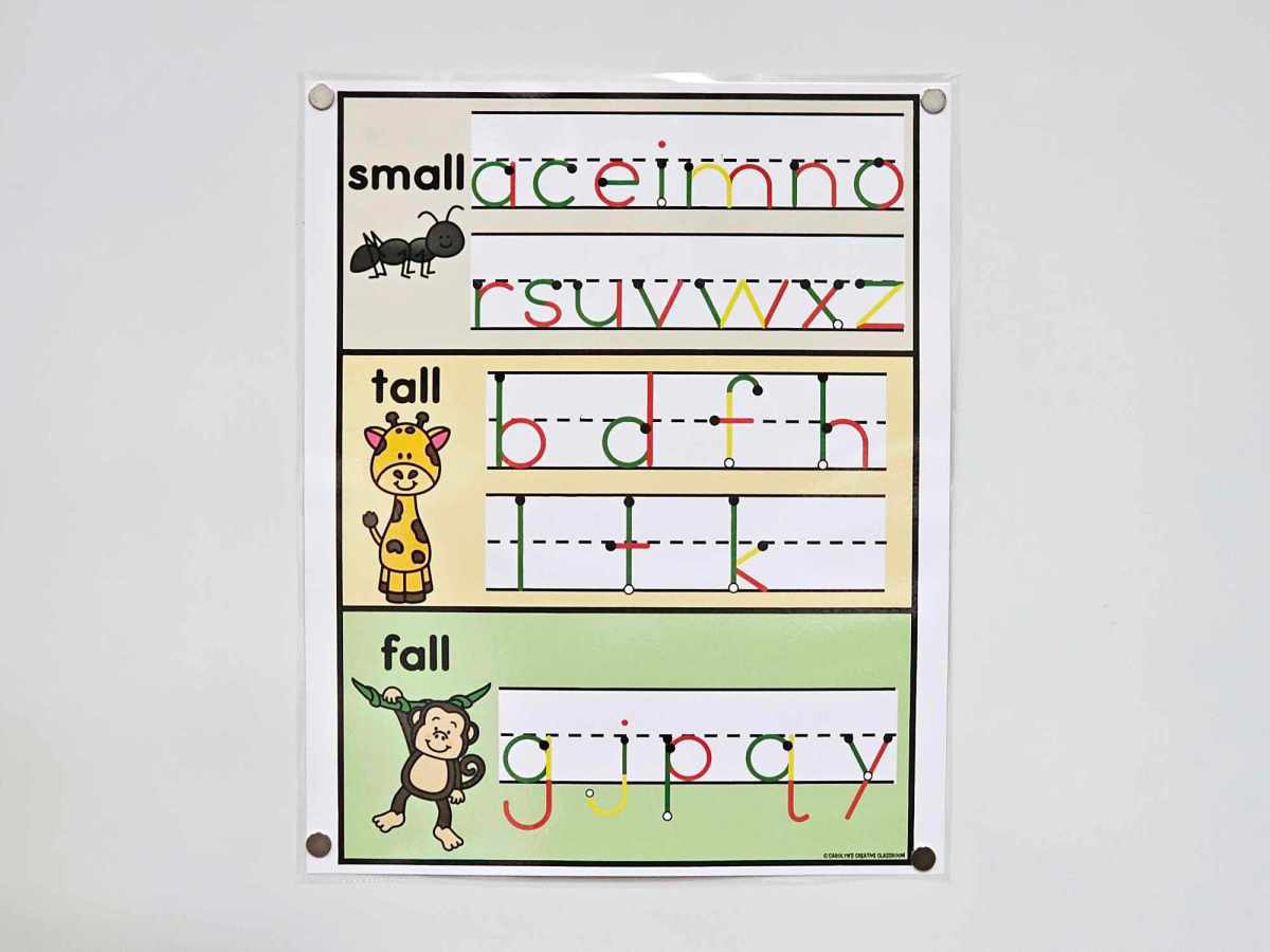 Small Tall Fall Anchor Chart [Hard Good] – (MONKEY) Option #1