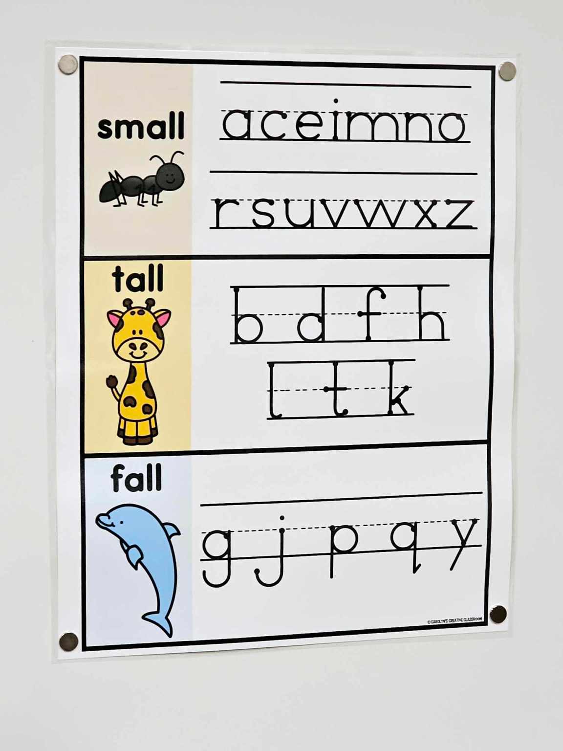 Small Tall Fall Anchor Chart [Hard Good] – (DOLPHIN) Option #4
