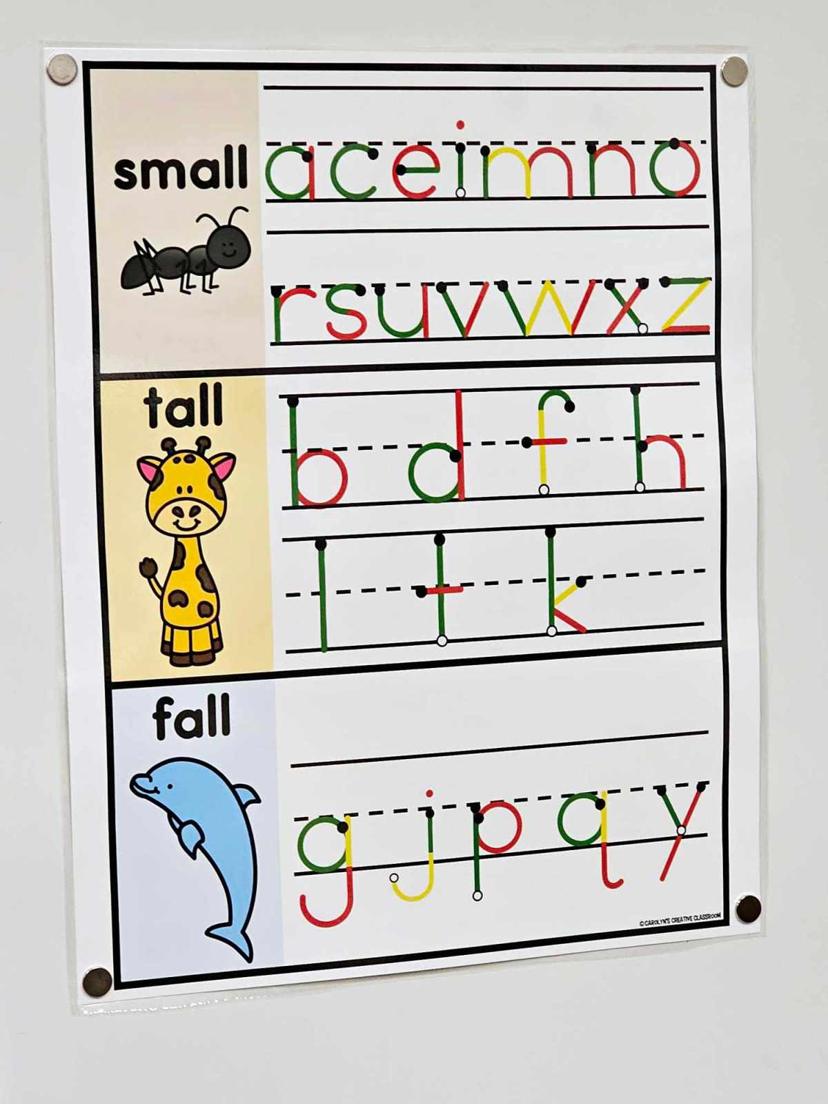 Small Tall Fall Anchor Chart [Hard Good] – (DOLPHIN) Option #3