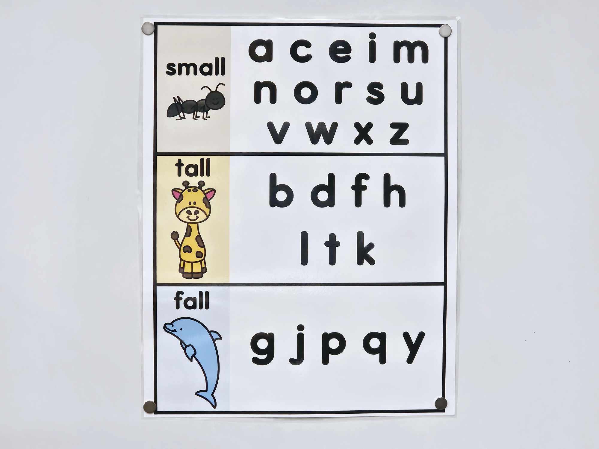 Small Tall Fall Anchor Chart [Hard Good] – (DOLPHIN) Option #5