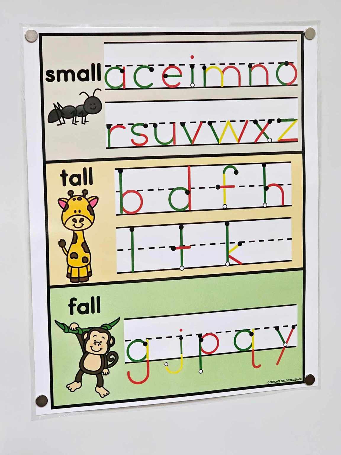 Small Tall Fall Anchor Chart [Hard Good] – (MONKEY) Option #1