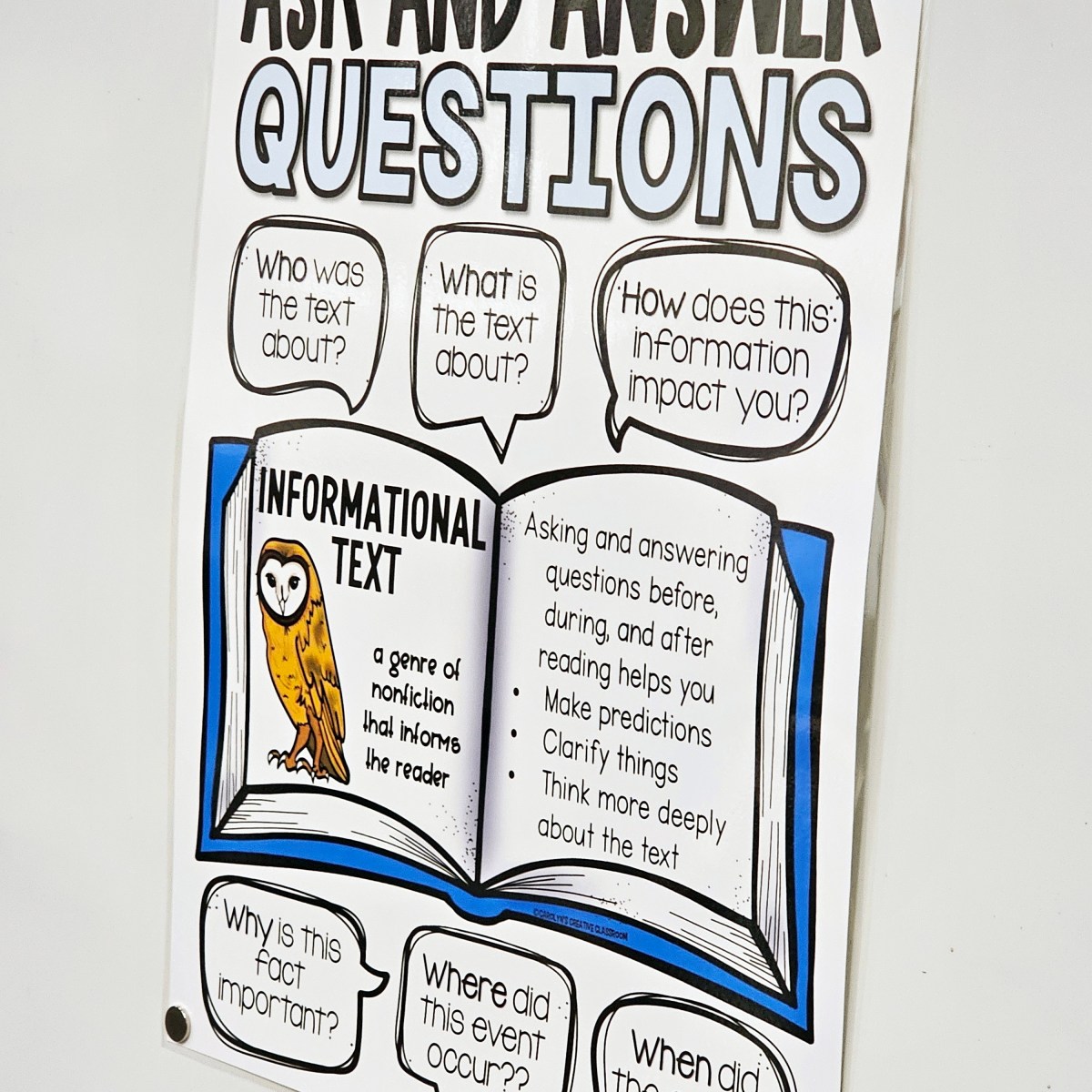 Ask and Answer Questions Anchor Chart [Hard Good] – Option #1 ...