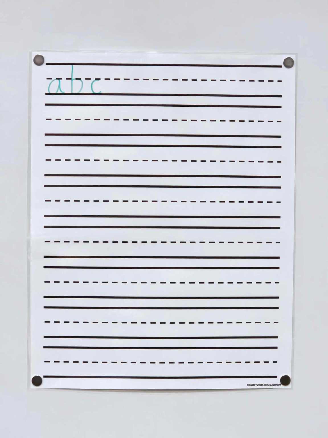 Writing Lines Anchor Chart [Hard Good] – Option 2 Vertical Black
