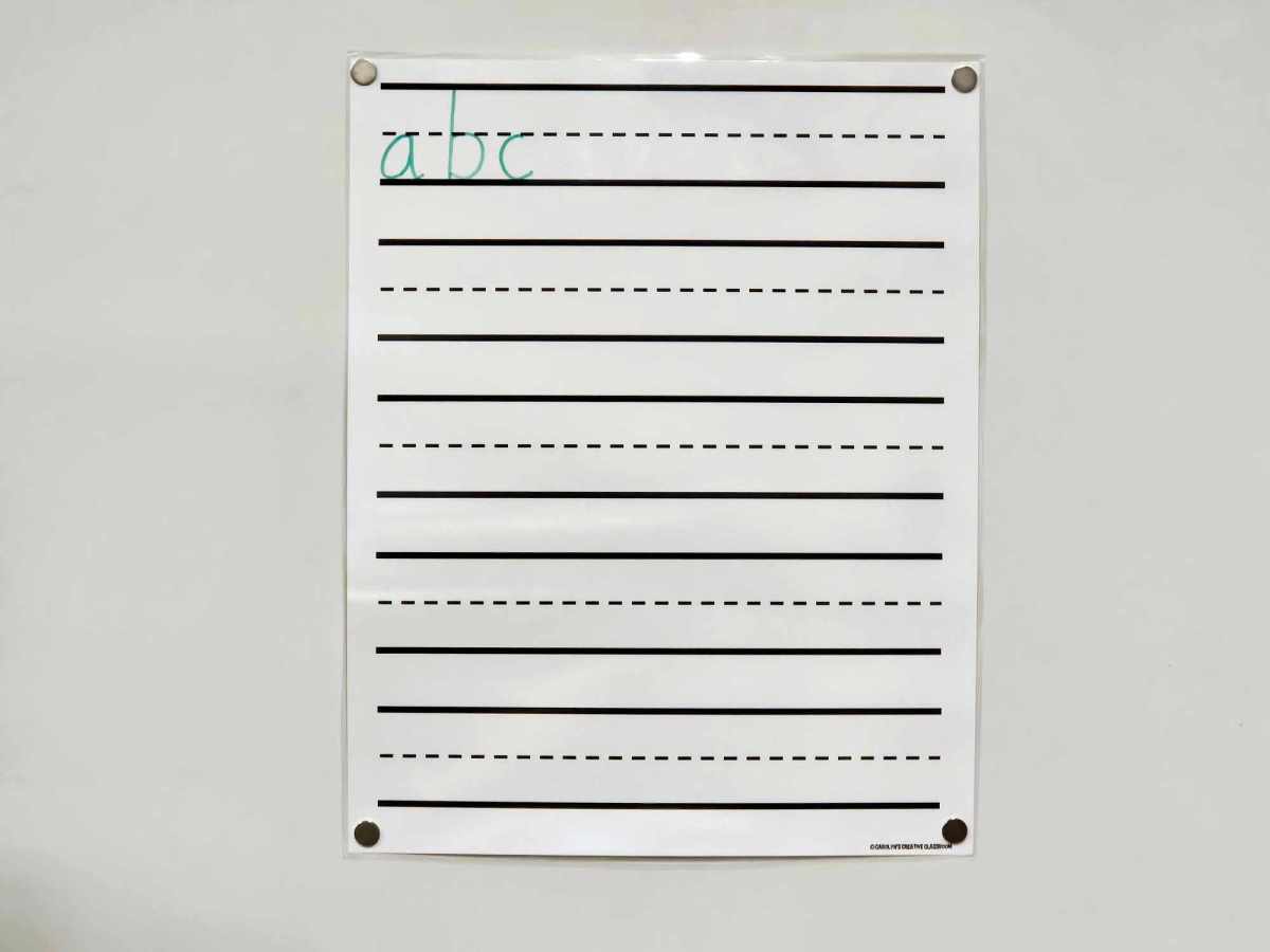 Writing Lines Anchor Chart [Hard Good] – Option 1 Vertical Black