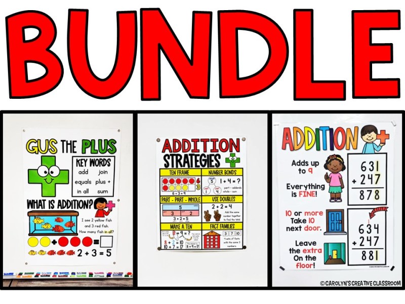Addition Bundle Anchor Chart [Hard Good] – BUNDLE #1