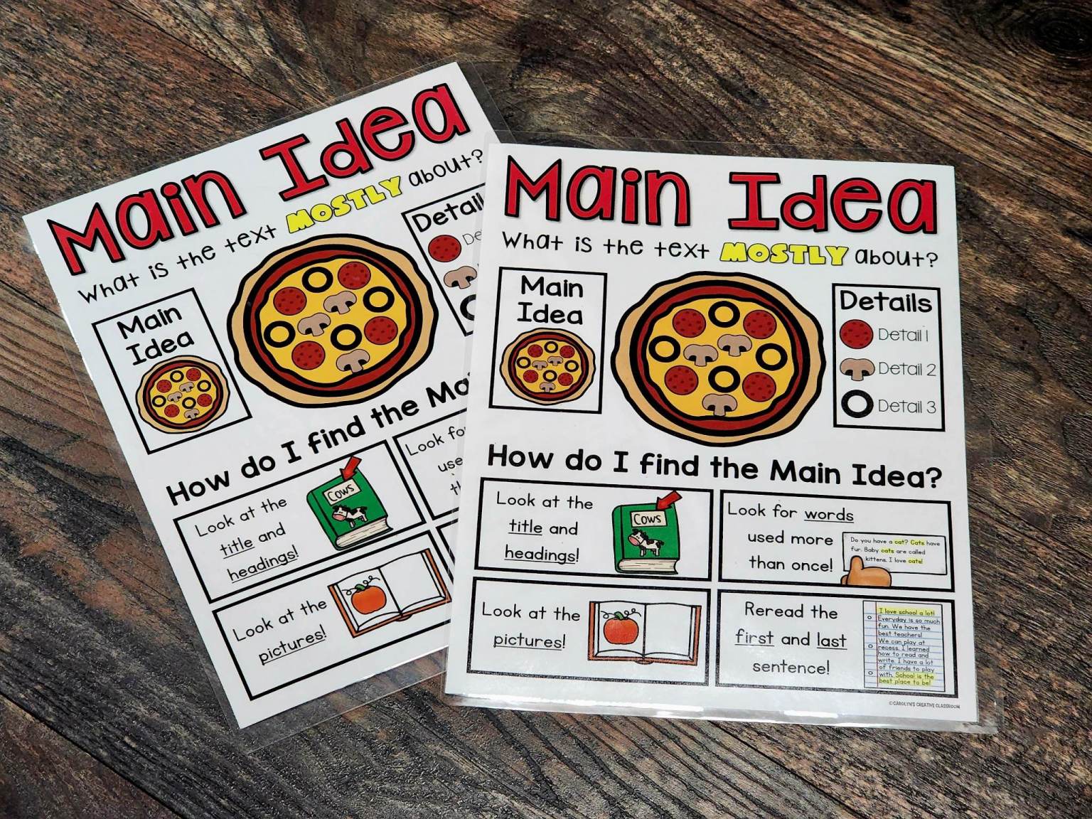 MINI Anchor Charts: Main Idea